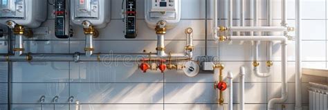 An Installer Meticulously Connects Pipes And Fittings For A New Home Heating System Ensuring