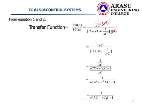 Transfer Function Of Electrical System Pptx