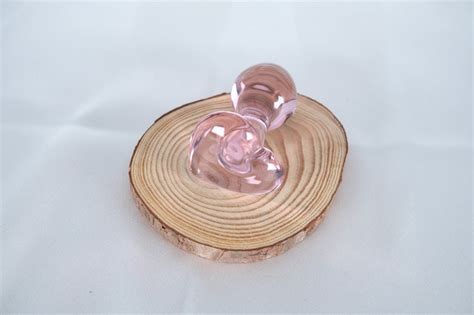 Pink Heart Butt Plug Safe Pink Glass Butt Plug Cute Small Butt Plug
