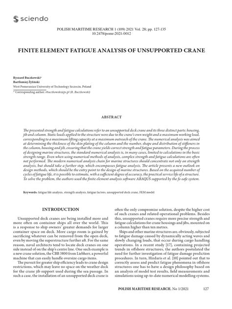 Finite Element Fatigue Analysis Of Pdf Fatigue Material Strength Of Materials