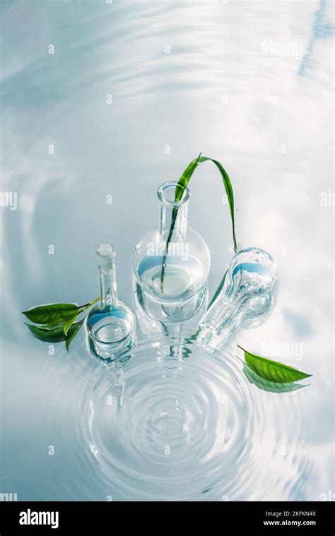 Natural Organic And Scientific Extraction In Glassware Green Herb