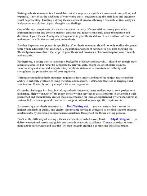 Key Components Of A Thesis Statement Pdf Essays Thesis Key Components Of A Thesis Statement Pdf Essays Thesis