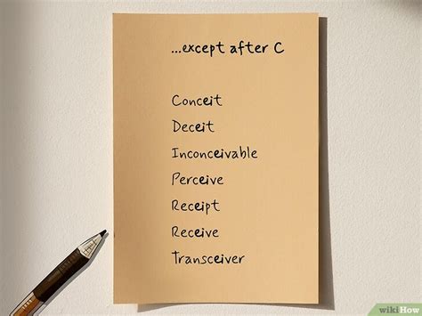 “i Before E Except After C” Rule Exceptions And Examples