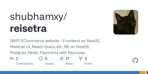 GitHub Shubhamxy Reisetra WIP ECommerce Website Frontend On