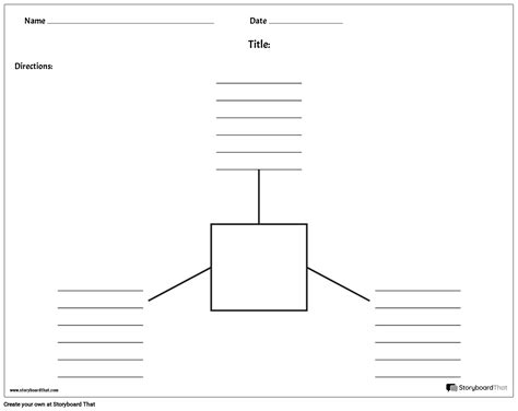 Boxes With Lines Spider Map Template Storyboard