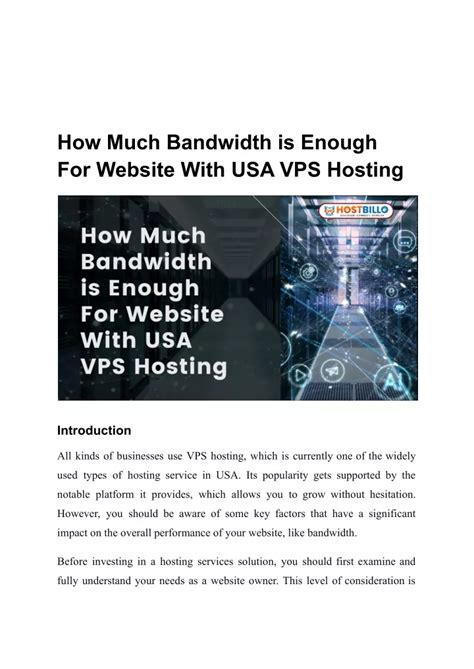 Ppt How Much Bandwidth Is Enough For Your Website With Vps In The Usa Powerpoint Presentation