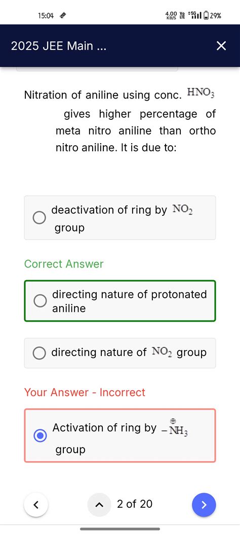 Solved Nitration Of Aniline Using Conc Hno3 ﻿gives Higher