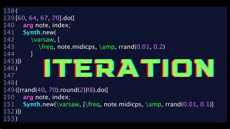 exploring iteration in supercollider youtube