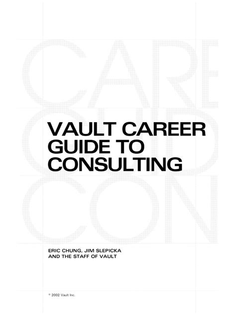 Vault Career Guide To Consulting Pdf