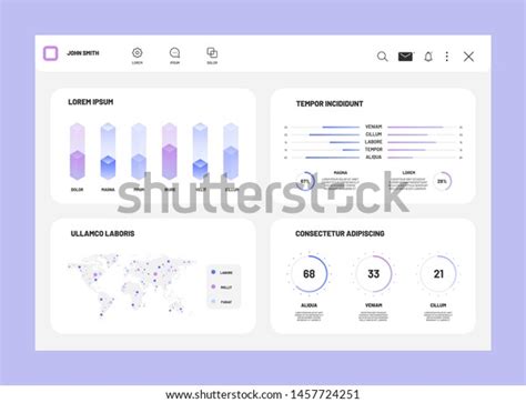 Dashboard Ui Infographic Template Modern Presentation Stock Vector Royalty Free