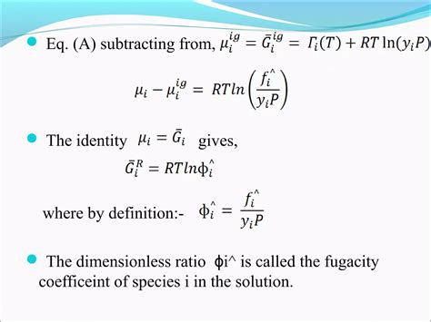 Fugacity And Fugacity Coefficient Ppt
