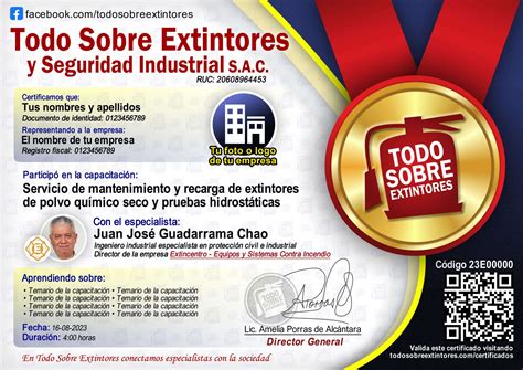 Servicio de mantenimiento y recarga de extintores de polvo químico seco