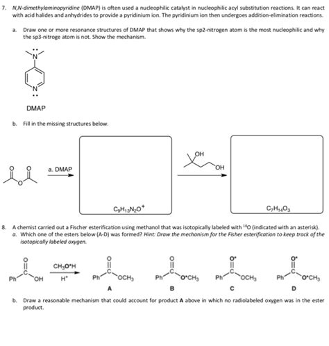 Solved 7 N N Dimethylaminopyridine Dmap Is Often Used A