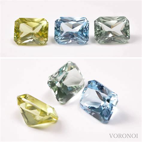 【数量限定】voronoi Open Setting エメラルドカット 「グリーンクォーツ」 ダイヤモンド