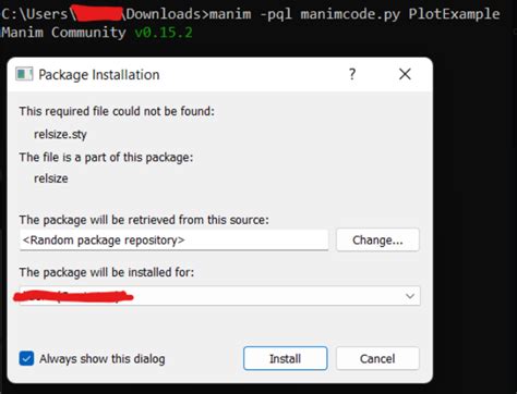 Python I Am Trying To Use Miktex In Manim But It Asks Me To Download