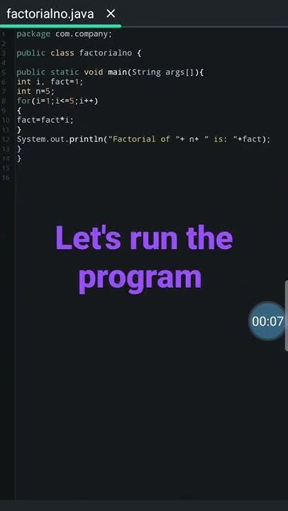 Java Program To Find The Factorial Of A Number In Javajava Programmingcoding Youtube