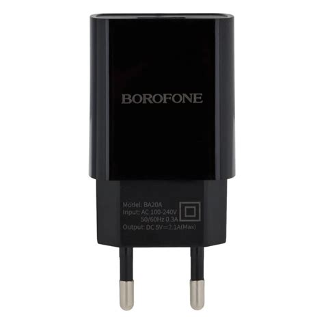 Зарядное устройство Borofone BA20A Lightning 1USB 2.1A White, цена 1187 ...