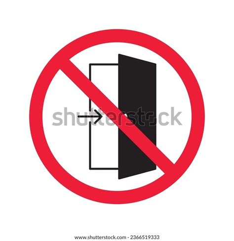 Prohibited Exit Vector Icon No Entry Stock Vector Royalty Free