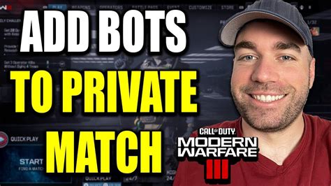 How To Add Bots To Private Match In Cod Mw3 Fast Tutorial Youtube