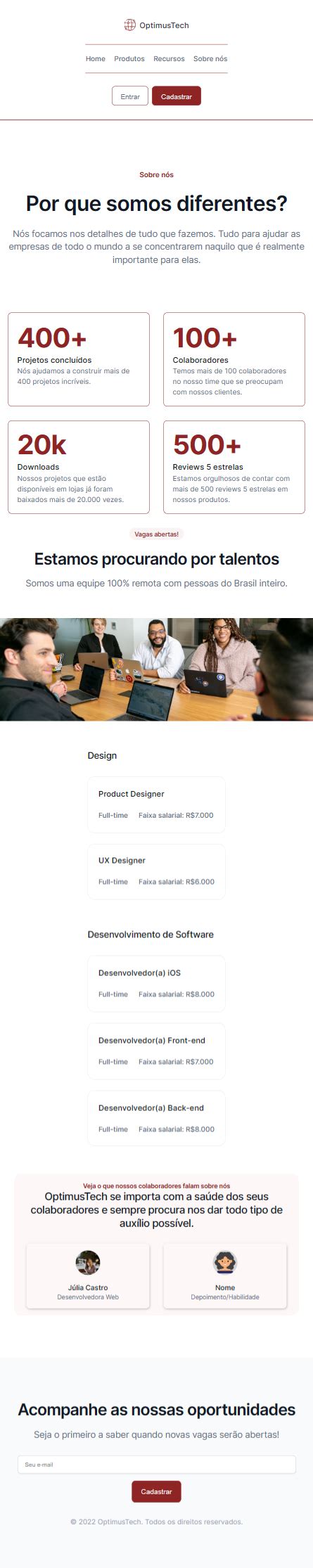 GitHub GustavoF7 OptimusTech 7DaysOfCode OptimusTech Landing Page