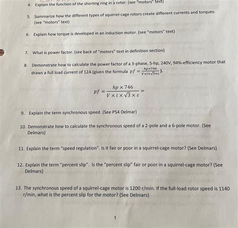Solved 4 Explain The Function Of The Shorting Ring In A