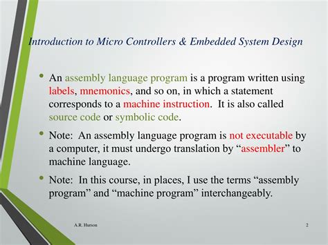 Ppt Introduction To Micro Controllers And Embedded System Design