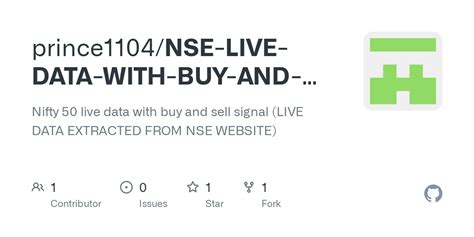 github prince1104 nse live data with buy and sell signal using excel