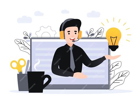 Premium Vector Concept Customer And Operator Online Technical Support 24 7 For Web Page