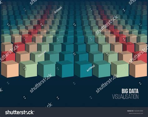 Big Data Visualization Background Square Array Stock Vector Royalty Free 1654451899
