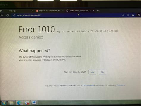 Voz Trên Máy Tính Bị Lỗi 1010 Không Vào được Voz