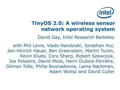 ppt tinyos 2 0 a wireless sensor network operating system powerpoint