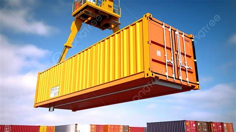 바다 컨테이너를 들어 올리는 크레인의 3d 렌더링된 그림 컨테이너 화물 컨테이너 선적 컨테이너 배경 일러스트 및 사진 무료 다운로드 Pngtree