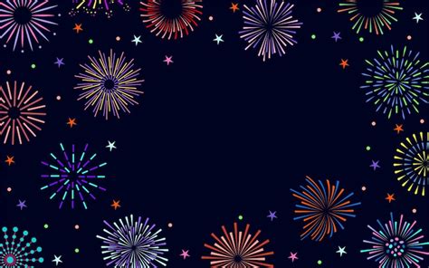 Premium Vector Fireworks Colorful Bright Banner Celebration Fire