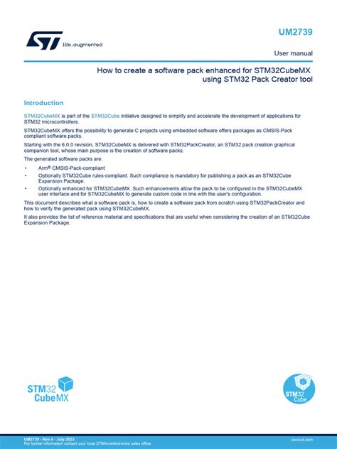 Um2739 How To Create A Software Pack Enhanced For Stm32cubemx Using