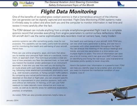Flight Data Monitoring Pdf Flight Recorder Avionics