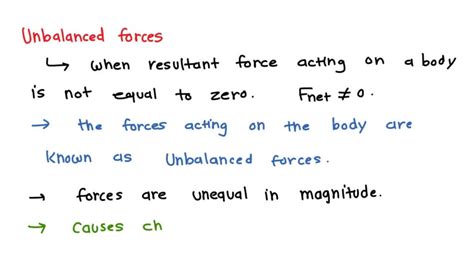 Solved What Is Unbalanced Force A Force That Is In The Same Direction As The Motion A