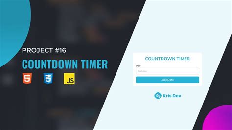 Simple Html Css Javascript Project For Beginners Make A Countdown Timer