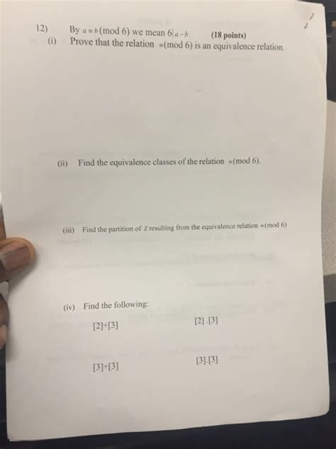 solved by a b mod 6 we mean 6 a b prove that the