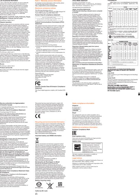 Lenovo Ideapad Isk Isk Touch Swsg En User Manual English Safety Warranty