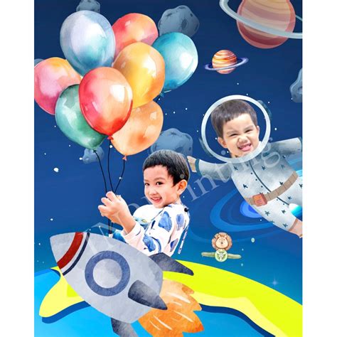 สติกเกอร์ลูกรักอวกาศa4ใส่รูป2รูป Shopee Thailand