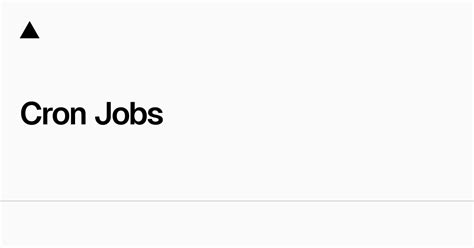 Cron Jobs