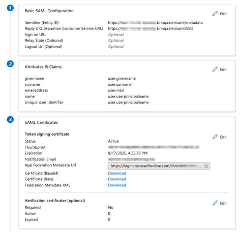 Configure Single Sign On In Microsoft Entra Id · Brinqa Documentation