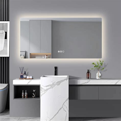 1500x750mm Motion Sensor Switch Rectangle Frameless Backlit Led Mirror Oz Bathroom