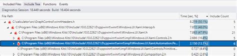 troubleshoot header file impact on build time microsoft learn