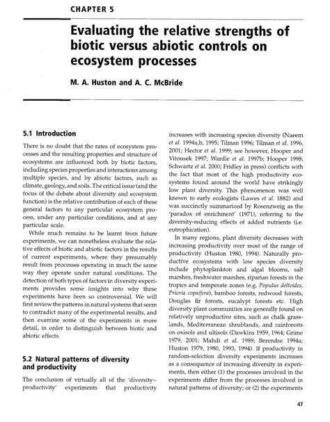 Pdf Evaluating The Relative Strengths Of Biotic Versus Abiotic