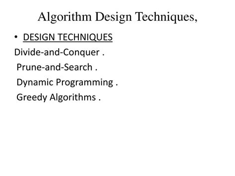 Algorithm Design Techniques Greedy Method Knapsack Problem Job Sequencing Divide And