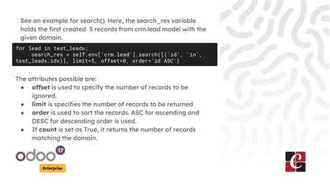 Difference Between Search And Browse Methods In Odoo 17 Pptx