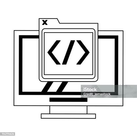 Technologie De Codes De Programmation En Noir Et Blanc Vecteurs Libres De Droits Et Plus D