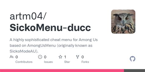 Github Artm Sickomenu Ducc A Highly Sophisticated Cheat Menu For Among Us Based On