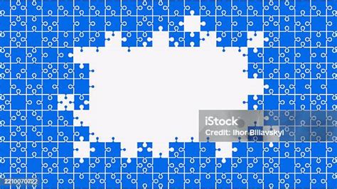 퍼즐 조각 배경 벡터 일러스트 레이 션 직소 퍼즐 게임 프래그먼트가 연결되어 있습니다 문제 해결 팀 개념으로 작업 인포그래픽 템플릿입니다 블루 색상 0명에 대한 스톡 벡터
